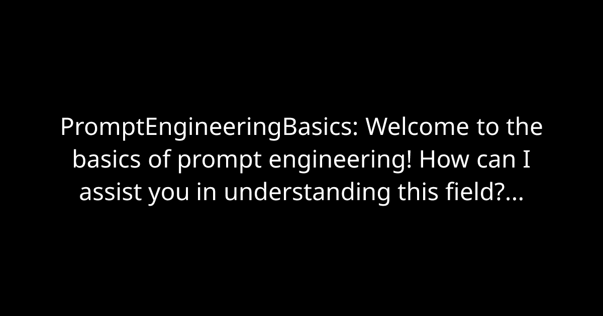 PromptEngineeringBasics