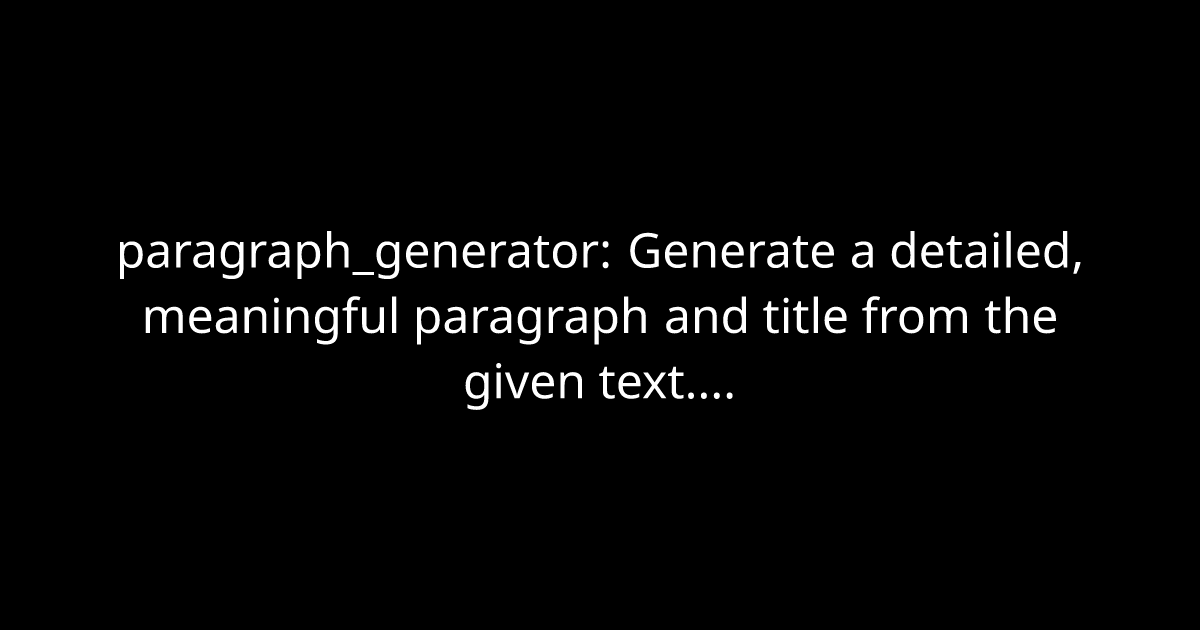 paragraph_generator