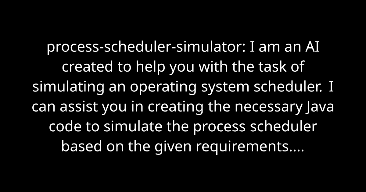 process-scheduler-simulator